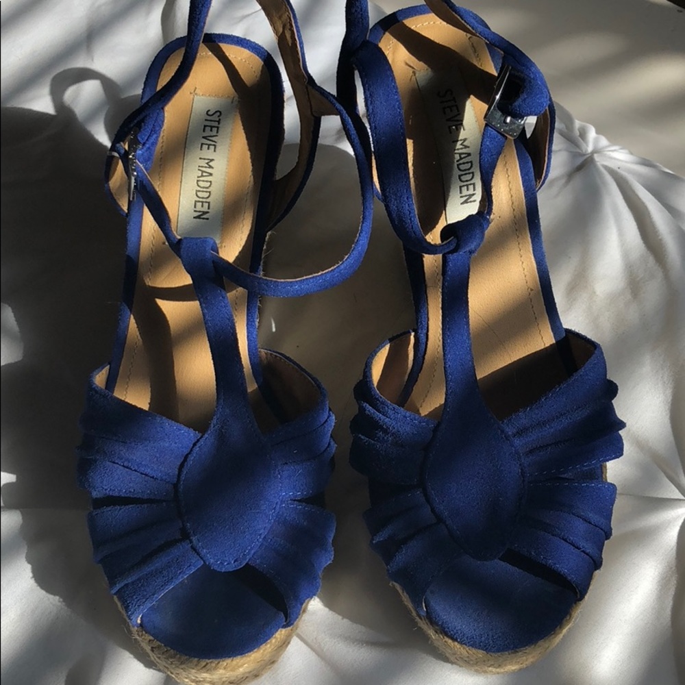 Steve Madden Cobalt Blue Wedges - Gem